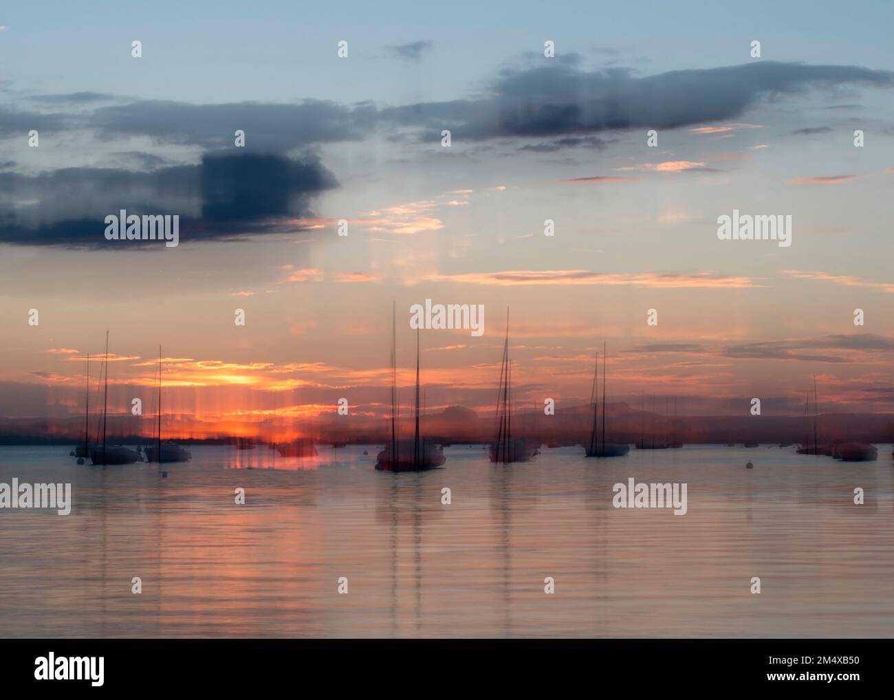 Port rive lac de constance coucher de soleil Banque de photographies et ...