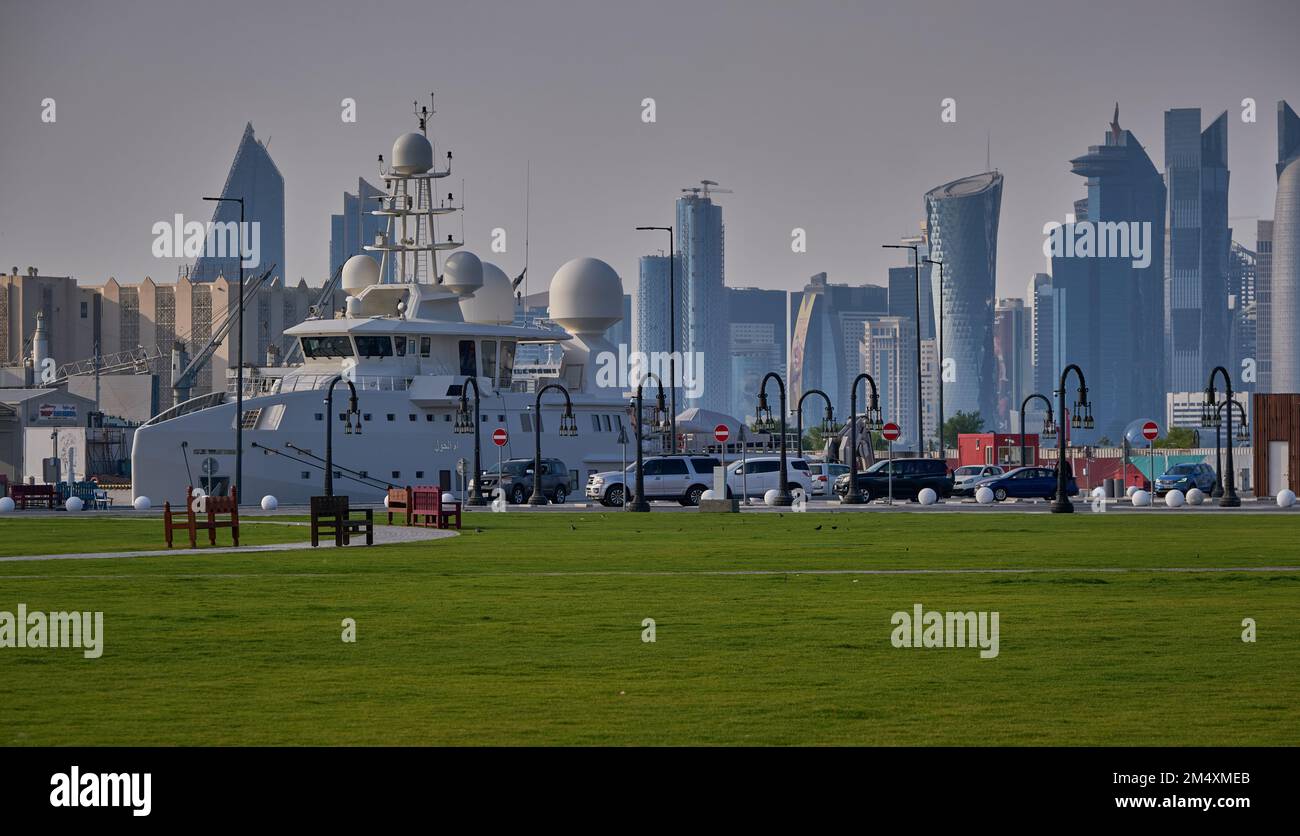 Le vieux port de Doha (district de Mina) à Doha, au Qatar, une prise de ...