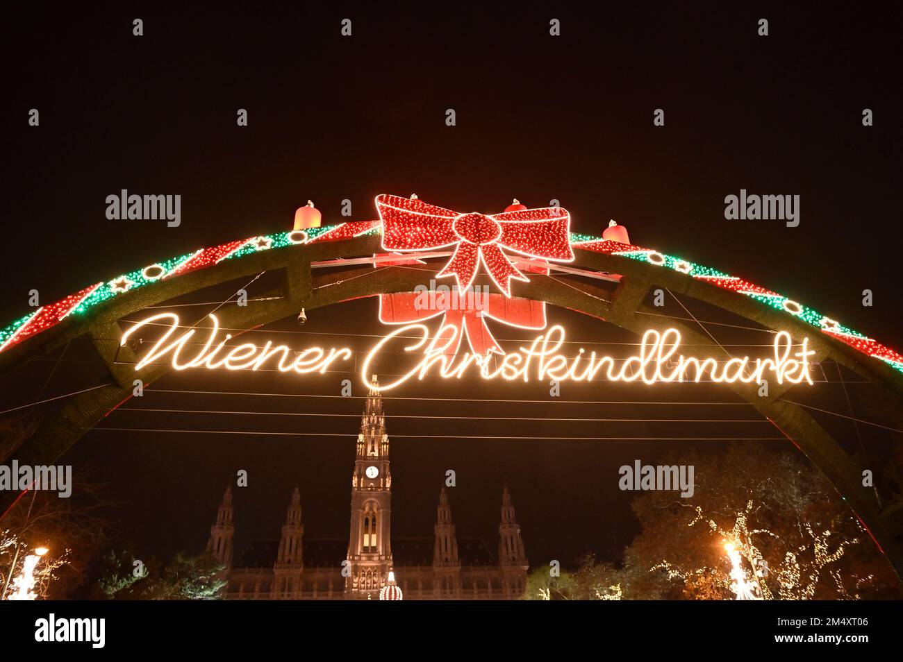 Vienne, Autriche. 23 décembre 2022. Marché de Noël sur la place de l ...