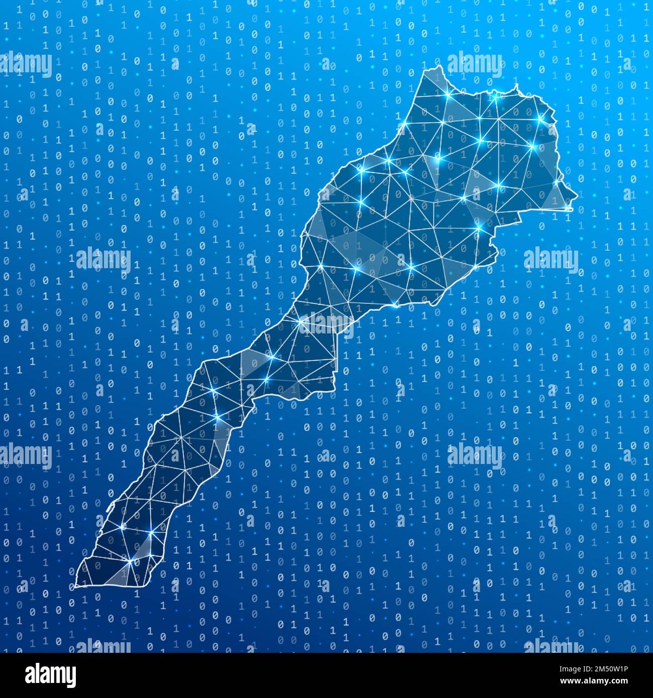 Carte réseau du Maroc. Carte des connexions numériques par pays ...