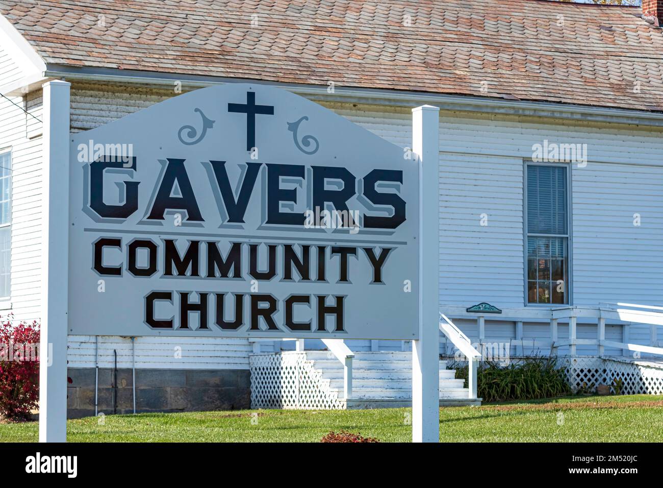 Hanoverton, Ohio, USA- 21 octobre 2022: Gavers Community Church, une ...