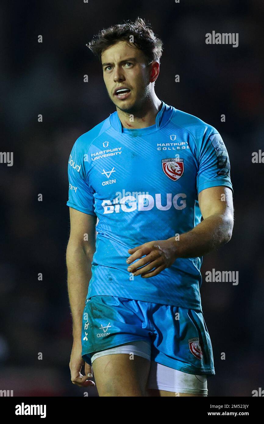 Lloyd Evans de Gloucester Rugby pendant le match de rugby Gallagher ...