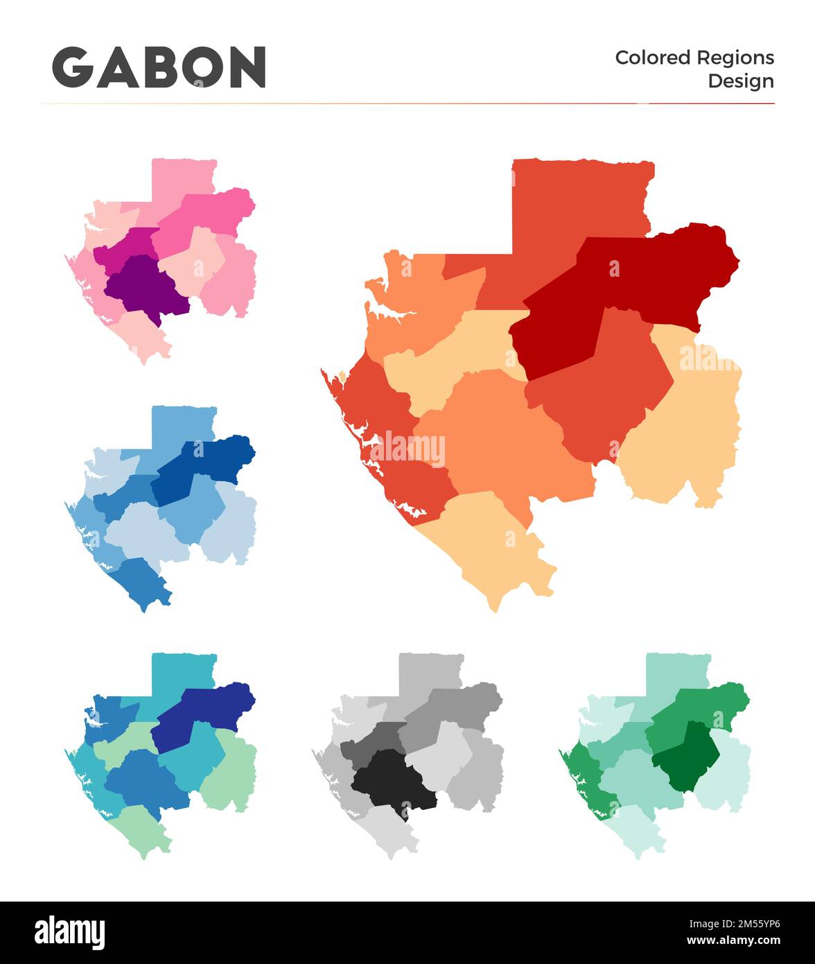 Collection de cartes du Gabon. Frontières du Gabon pour votre ...