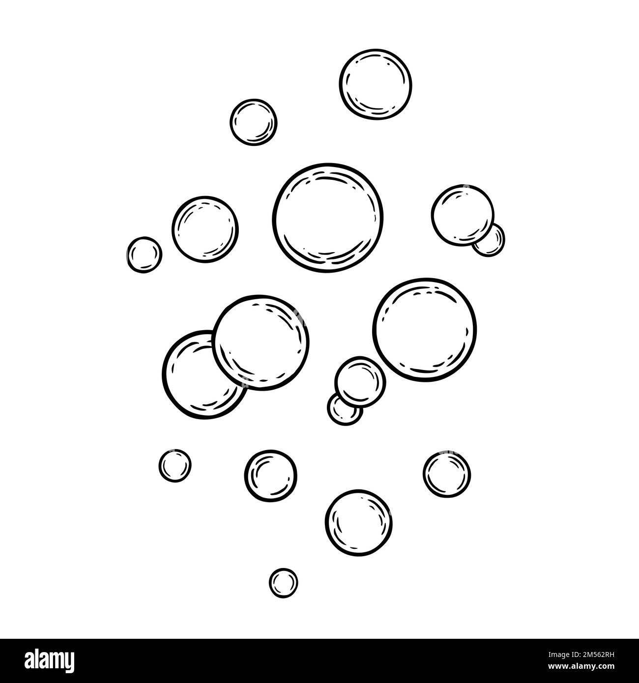 Esquisse de bulle. Dessiner à la main des bulles d'air. Savon à dessin ...