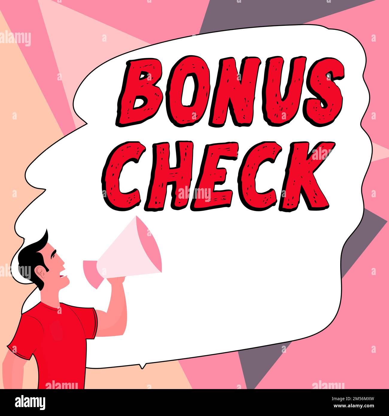 Légende de la présentation du chèque bonus. Approche d'entreprise ...