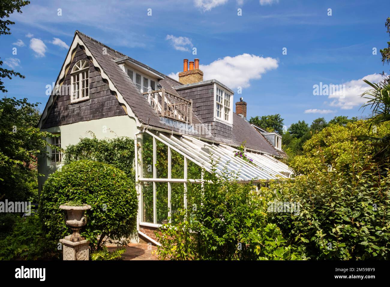 Angleterre, East Sussex, Lewes, Rodmell Village, Maison de Monk l ...