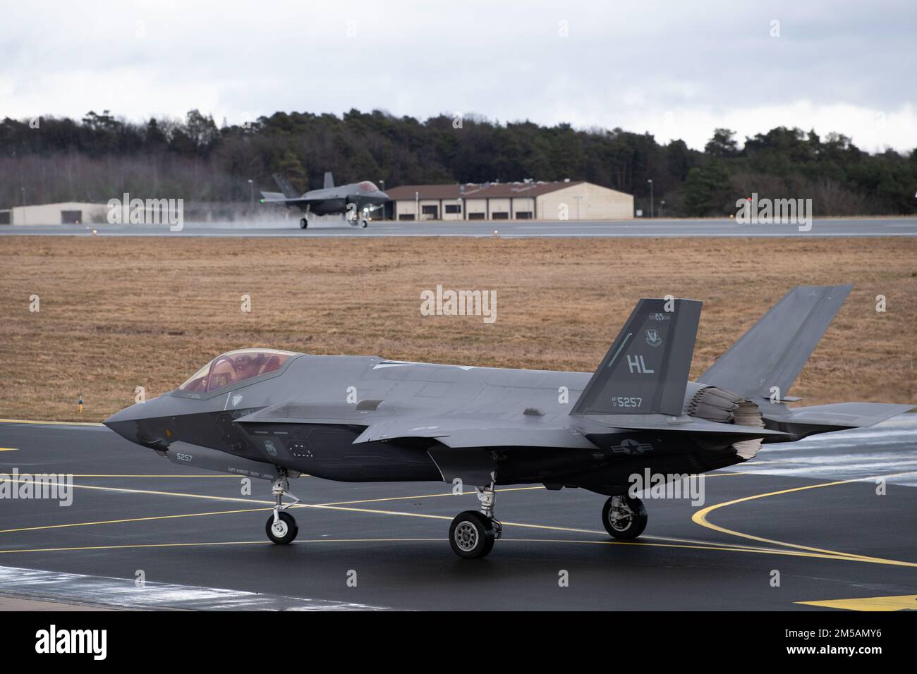 Deux États-Unis Air Force F-35A avions de chasse multirôle Lightning II ...