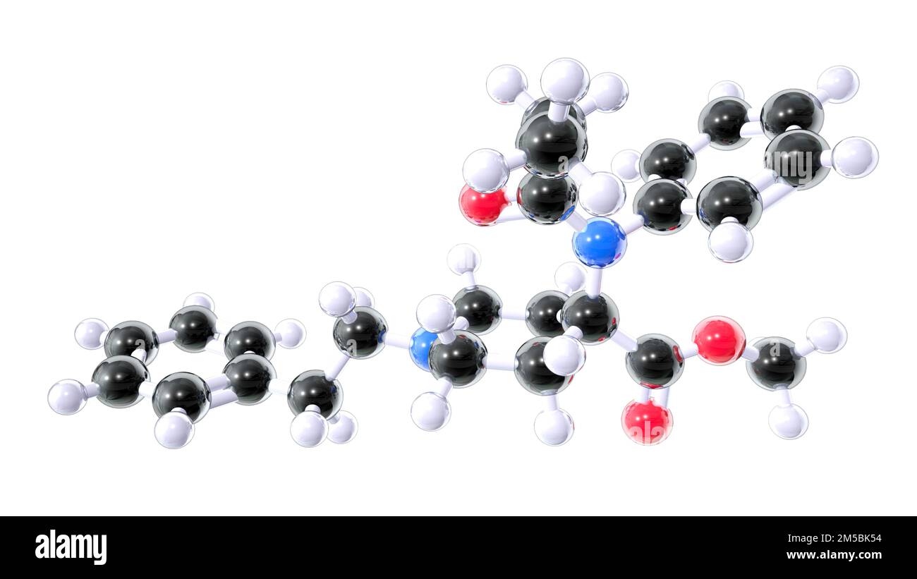 Modèle moléculaire de l'analgésique opioïde synthétique (analgésique ...
