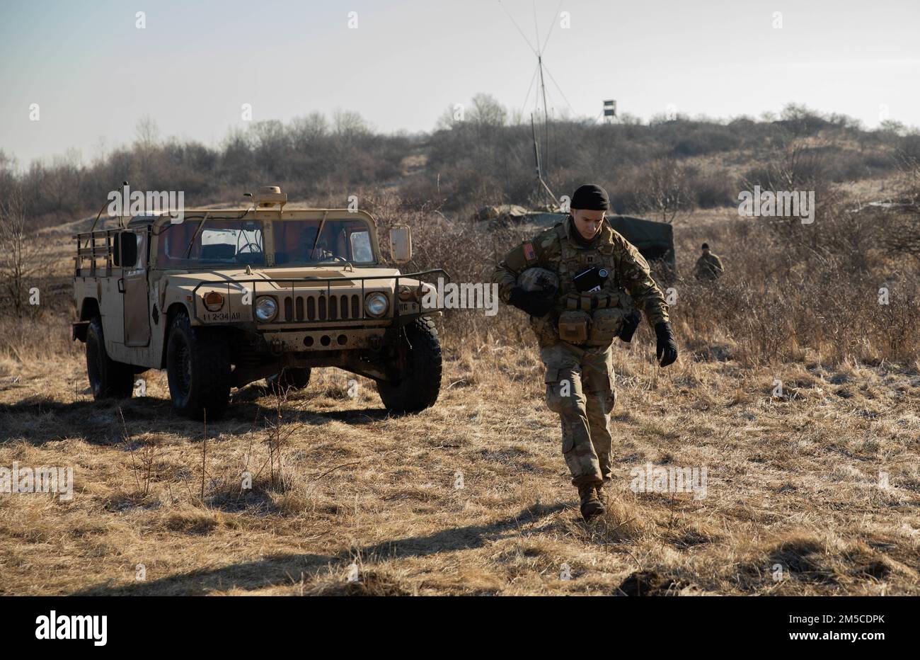 The commander of headquarters and headquarters company Banque de ...