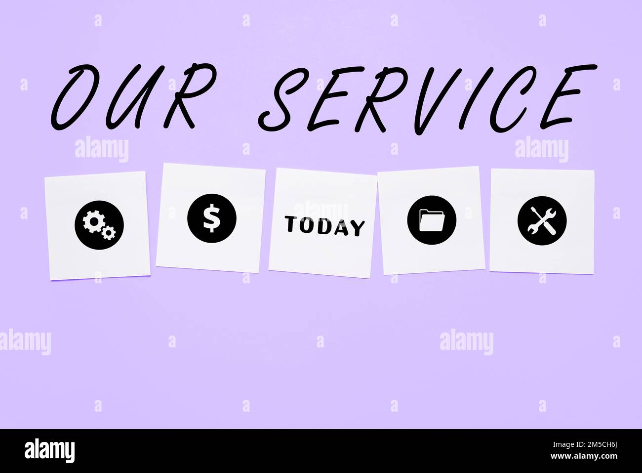 Inspiration montrant signer notre Service. Mot pour fournir de l'aide ...