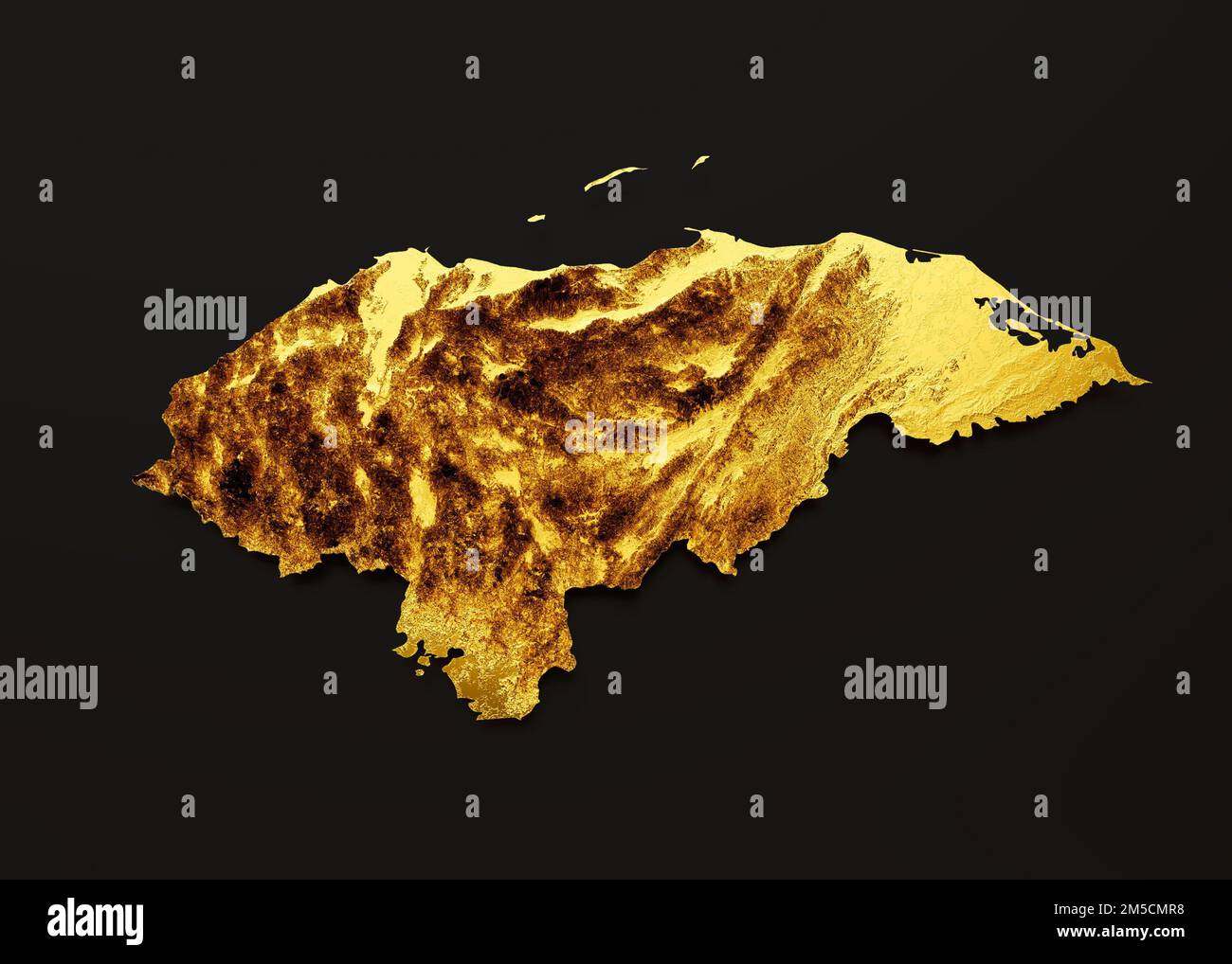 Mapa de relieve de honduras Banque de photographies et d’images à haute ...