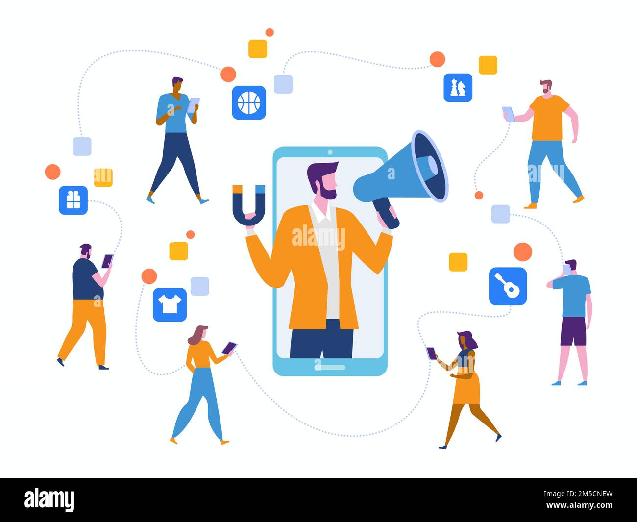 Marketing d'influenceur. Acheteurs potentiels de produits ou acheteurs ...