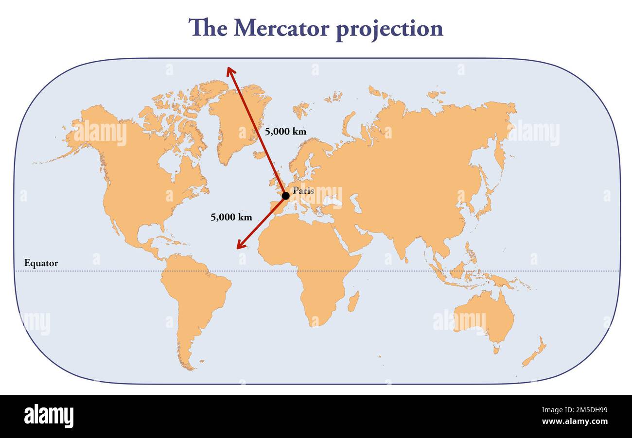 Mercator projection map Banque de photographies et d’images à haute ...
