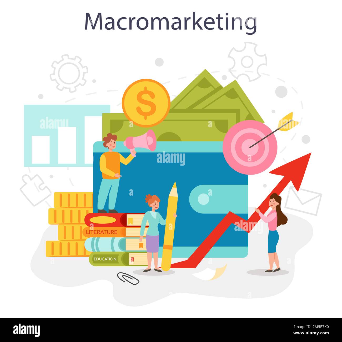 Concept Macromarketing. Promotion des affaires cours scolaires ...