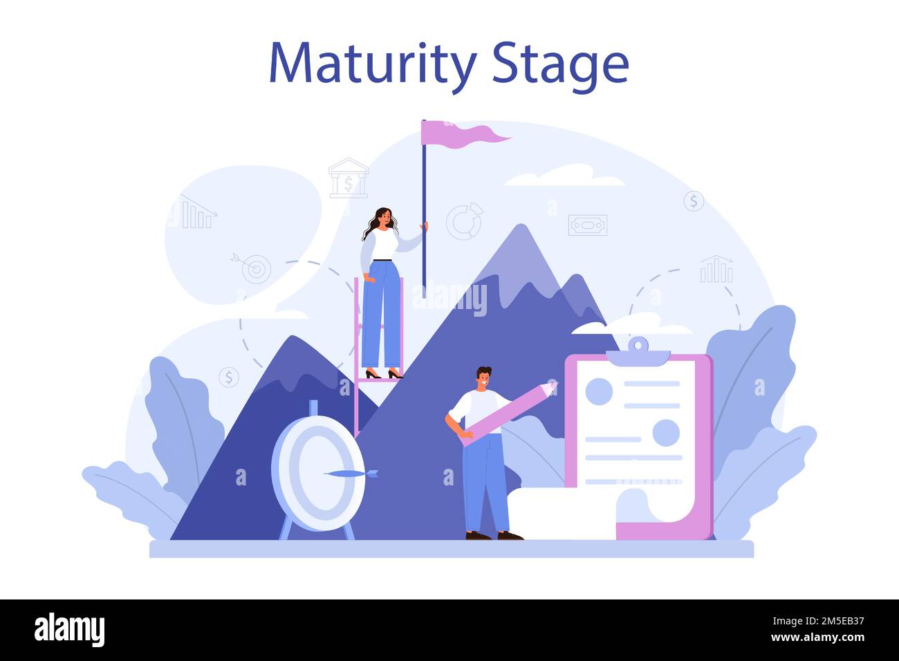 Concept de stade de maturité. Période du cycle de vie du projet ...