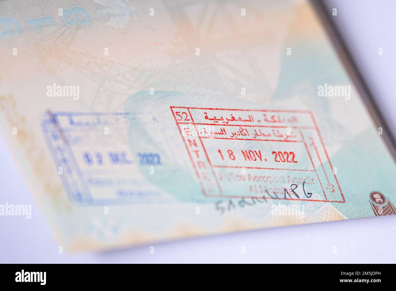 Tampon de passeport maroc Banque de photographies et d’images à haute ...