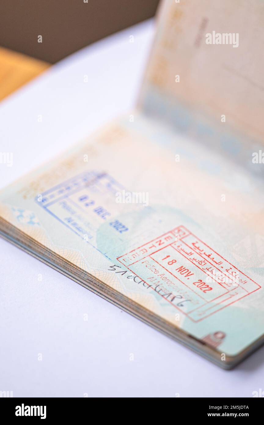 Tampon de passeport maroc Banque de photographies et d’images à haute ...