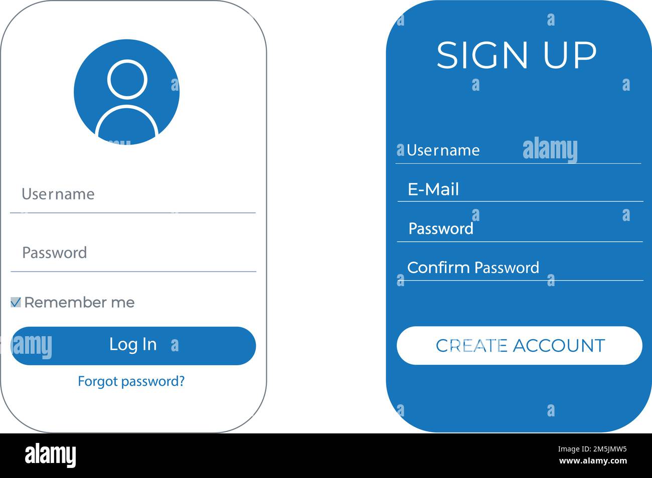 Maquette modifiable du formulaire d'inscription et de la page de ...