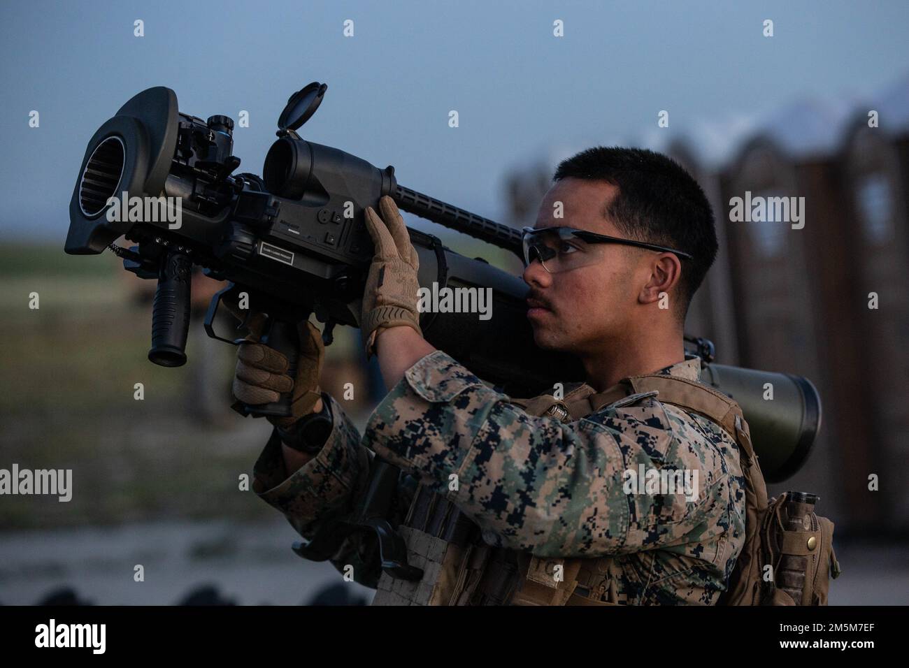 ÉTATS-UNIS Le caporal Kevin Bernor, chef d'équipe de la compagnie Alpha, 1st Bataillon, 7th ...
