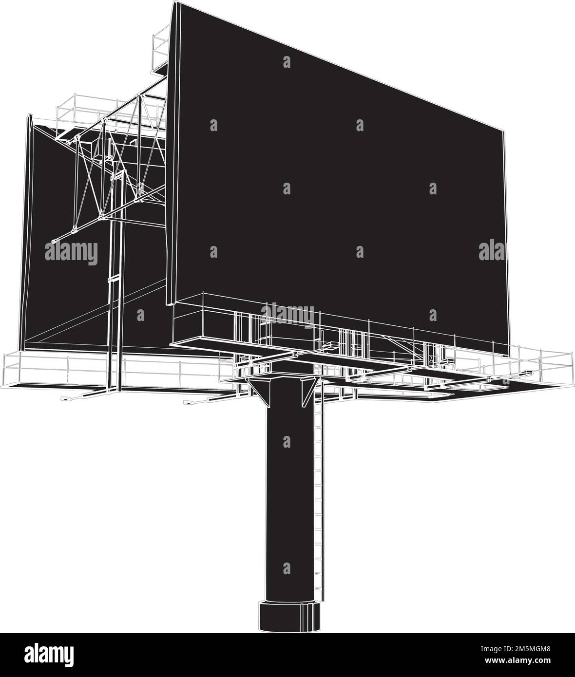 Panneaux publicitaires extérieurs vecteur de construction. Illustration ...