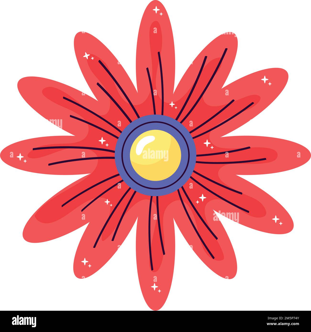 Fleur pop art Banque d'images détourées - Alamy