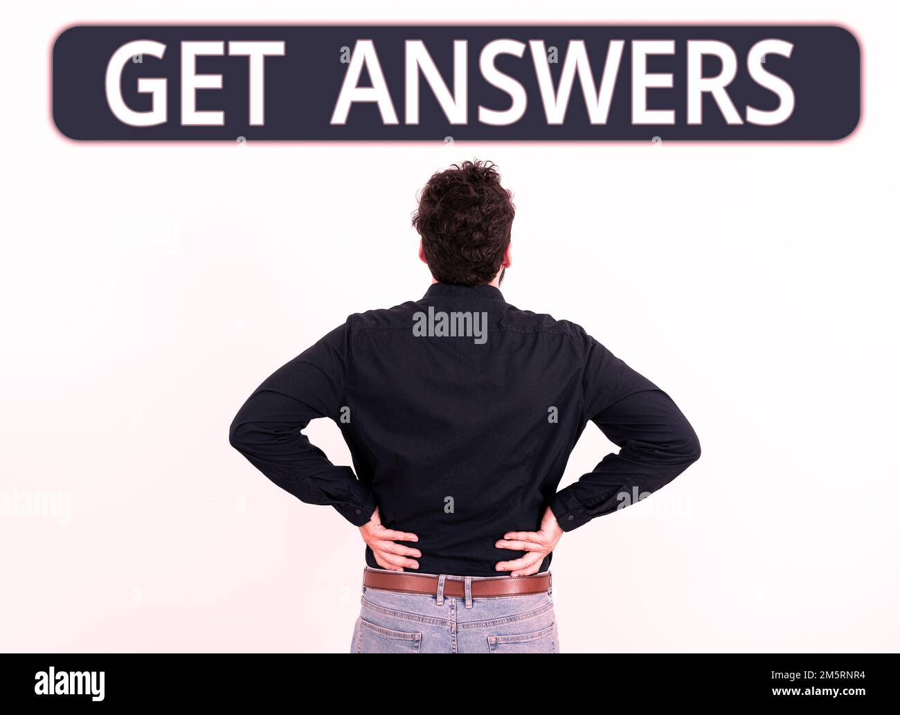Légende de texte présentant obtenir des réponses. Photo conceptuelle ...