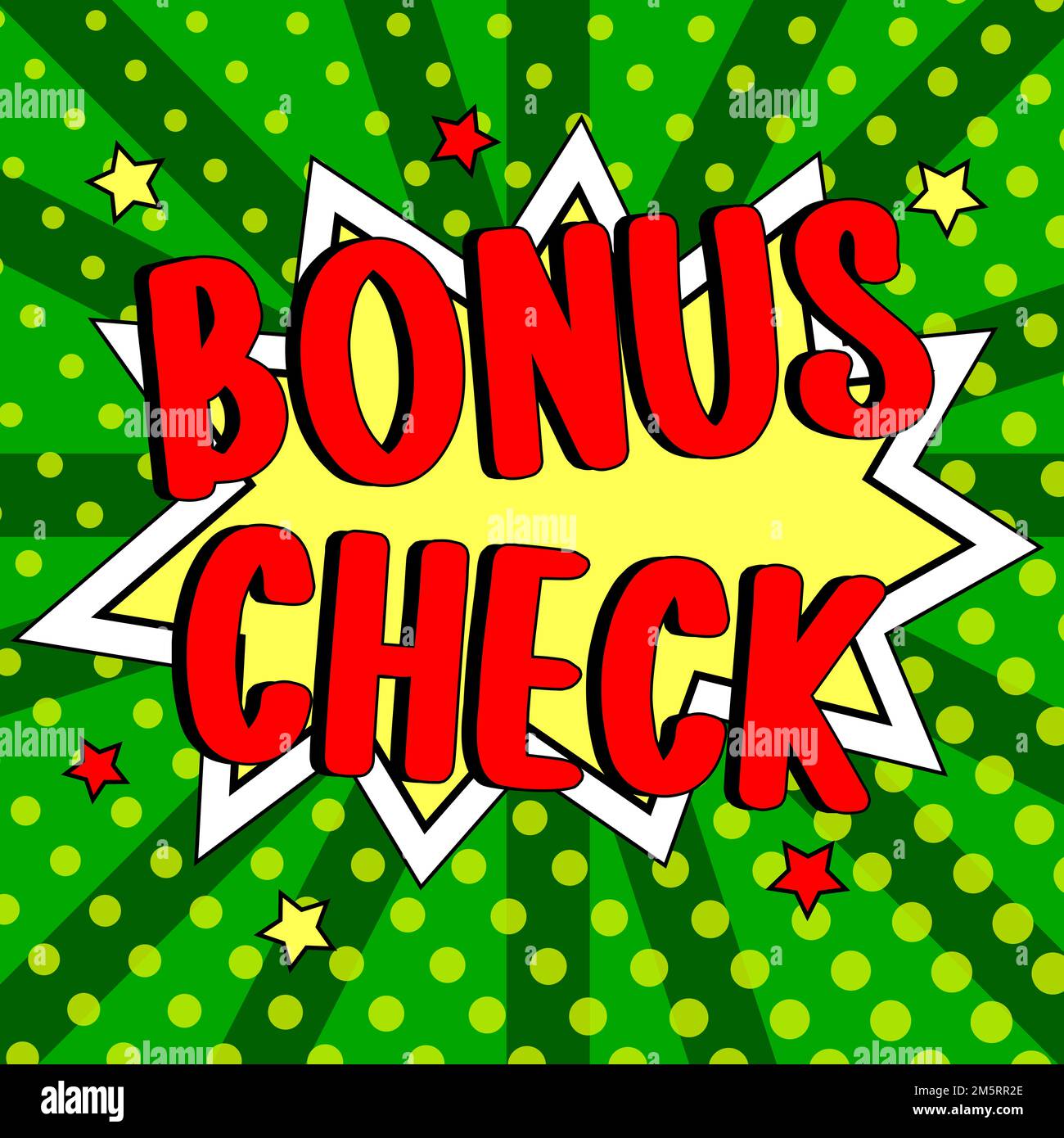 Légende de la présentation du chèque bonus. Photo conceptuelle quelque ...