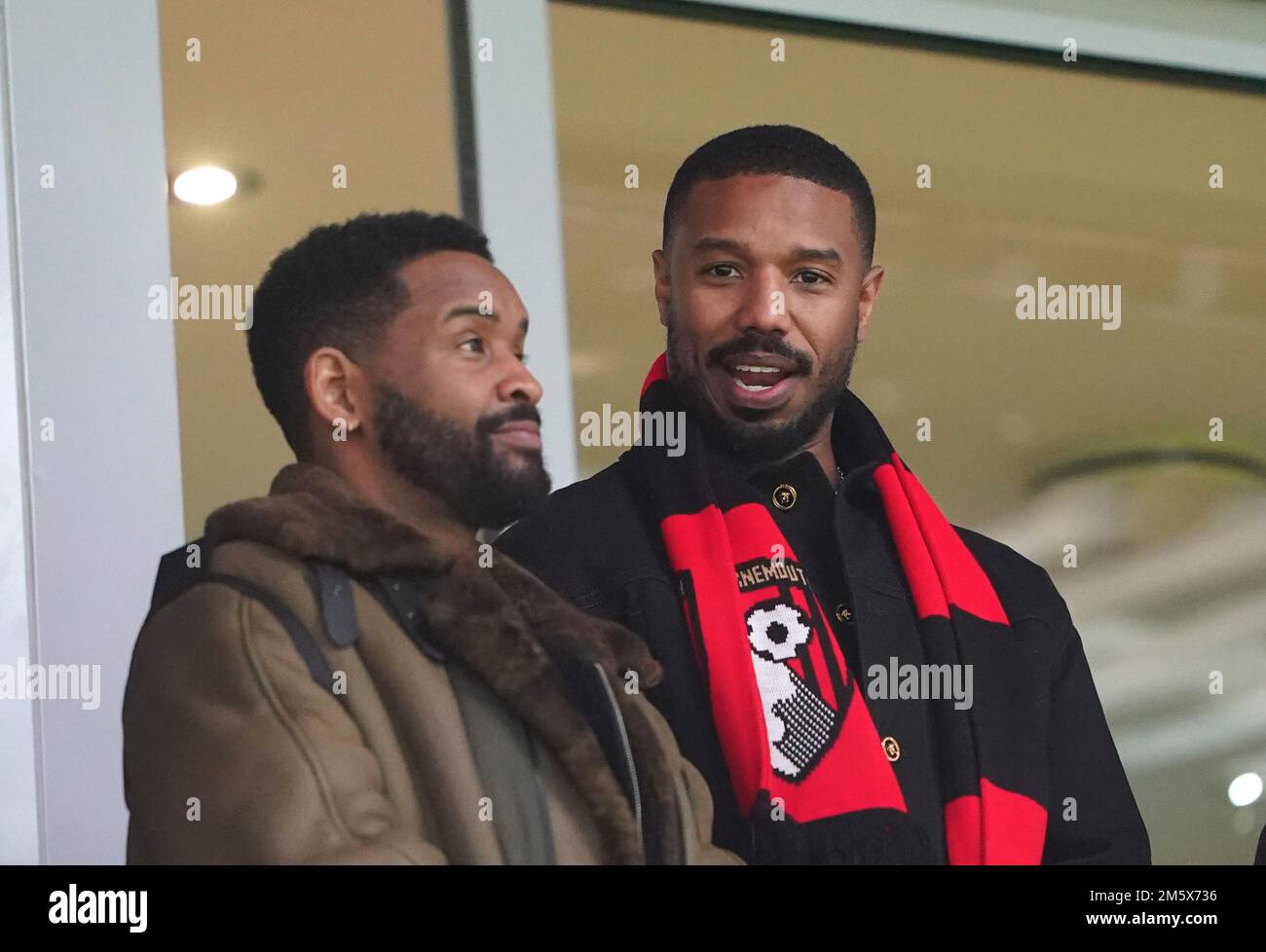 Michael B Jordan, copropriétaire de Bournemouth, se dresse devant le ...