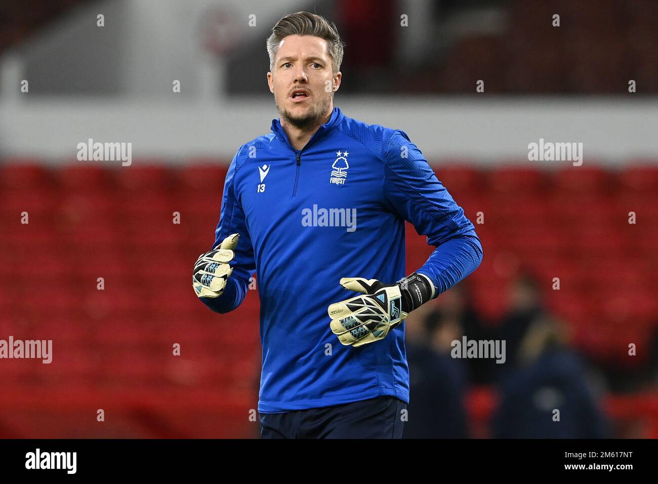 Wayne Hennessey #13 de la forêt de Nottingham Warm up avant le match de ...
