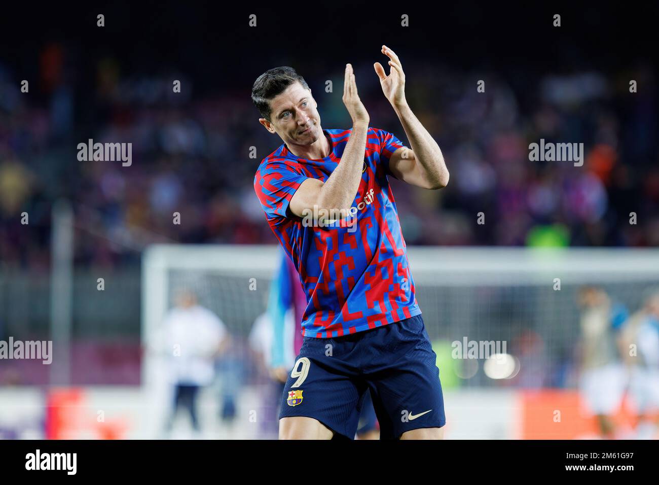 BARCELONE - octobre 13 : Lewandowski en action pendant le match de la ...