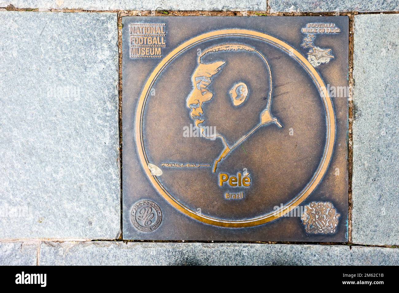 Pele,plaque,au,sol,football, Walk of Fame,légendes du football ...