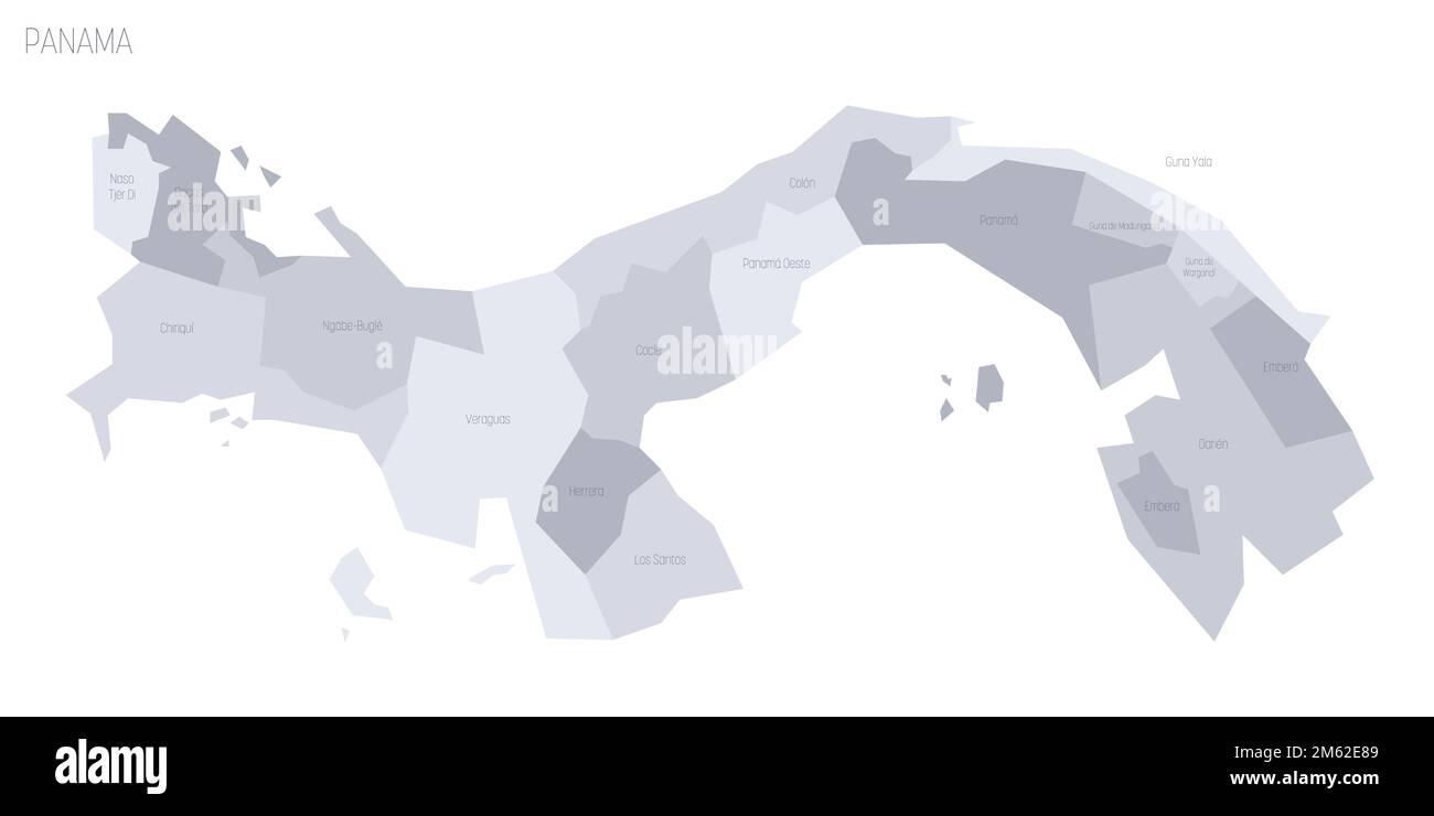 Panama carte politique des divisions administratives - provinces. Carte ...