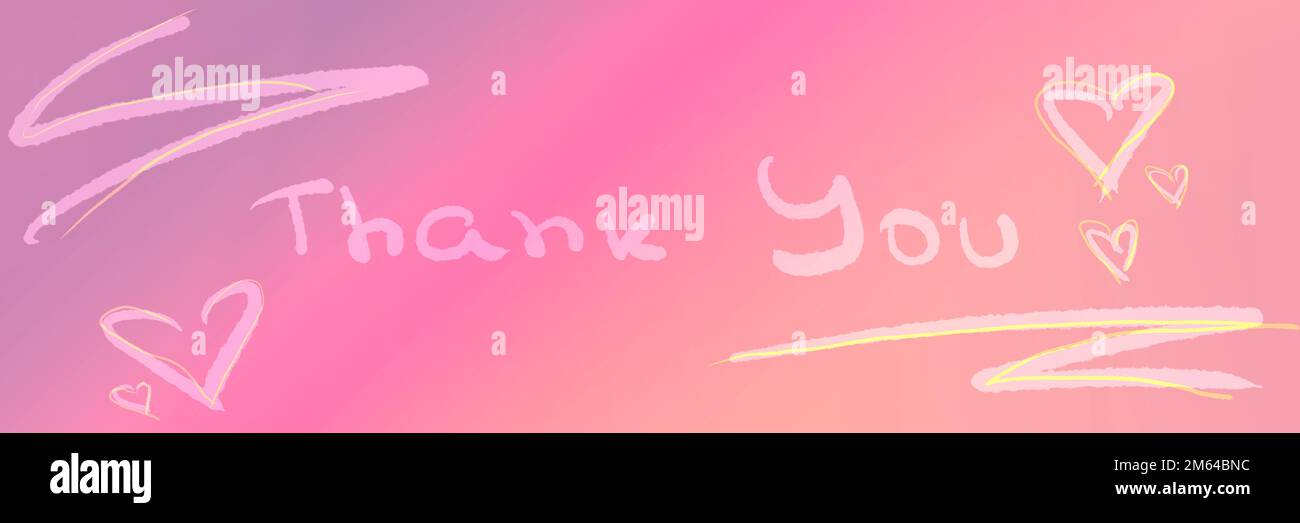 Affiche de remerciement manuscrite Banque de photographies et d’images ...
