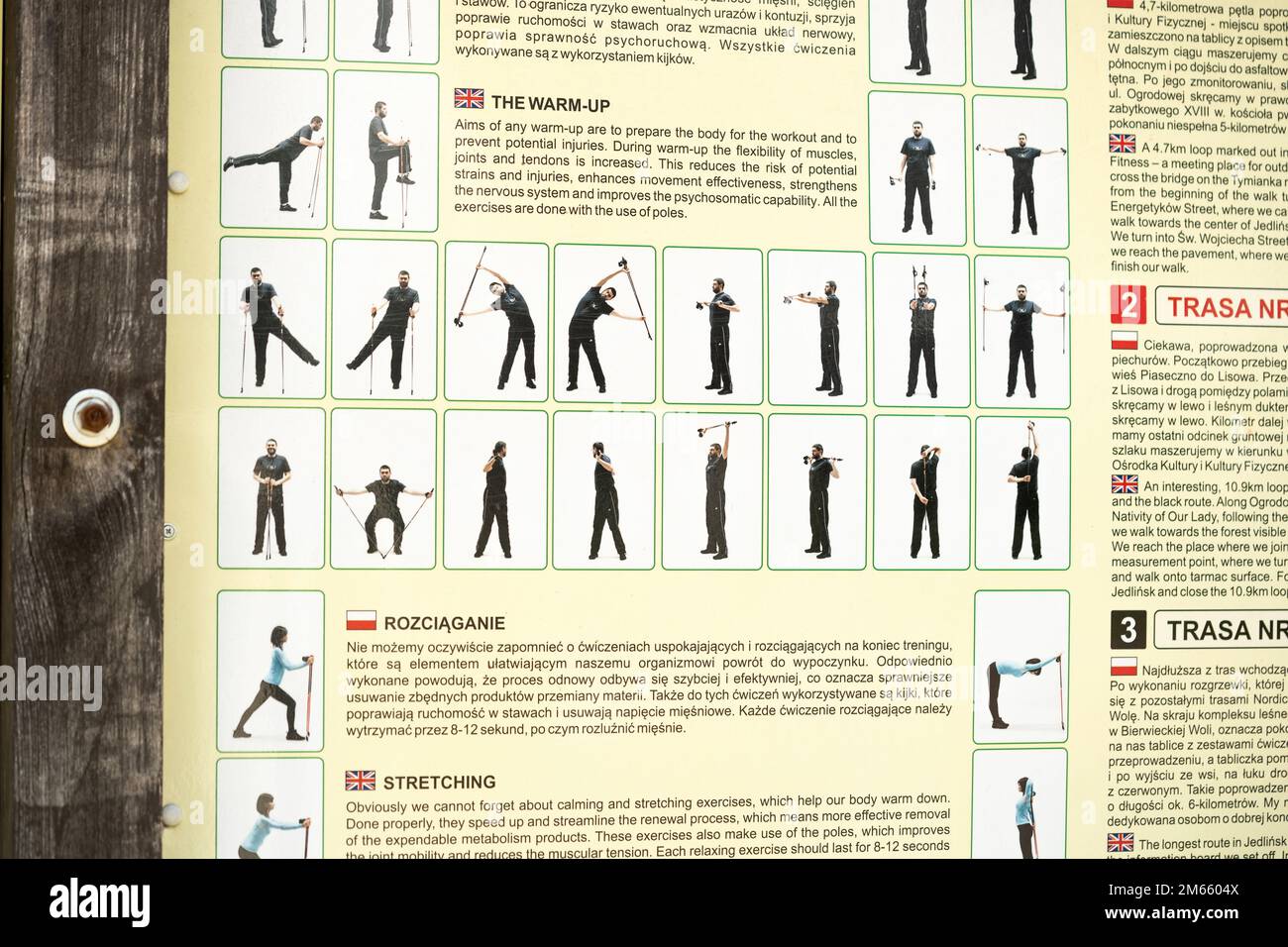 Exercice de marche nordique, exercices d'échauffement simples comment ...