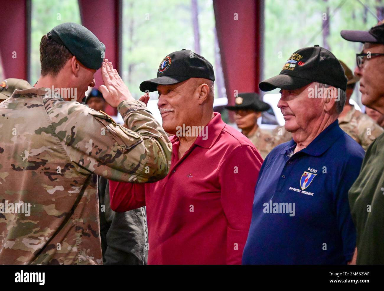 Le lieutenant-colonel Daniel Hayes, 1st Bataillon, 61st Commandant du ...