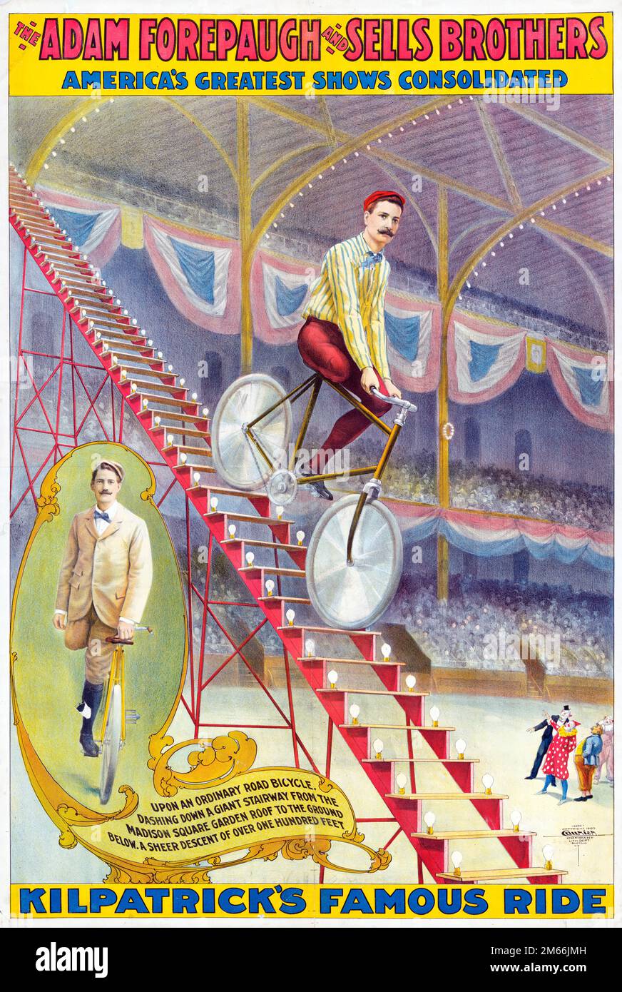 Vintage Circus Poster - l'Adam Forepaugh et vend les plus grands ...
