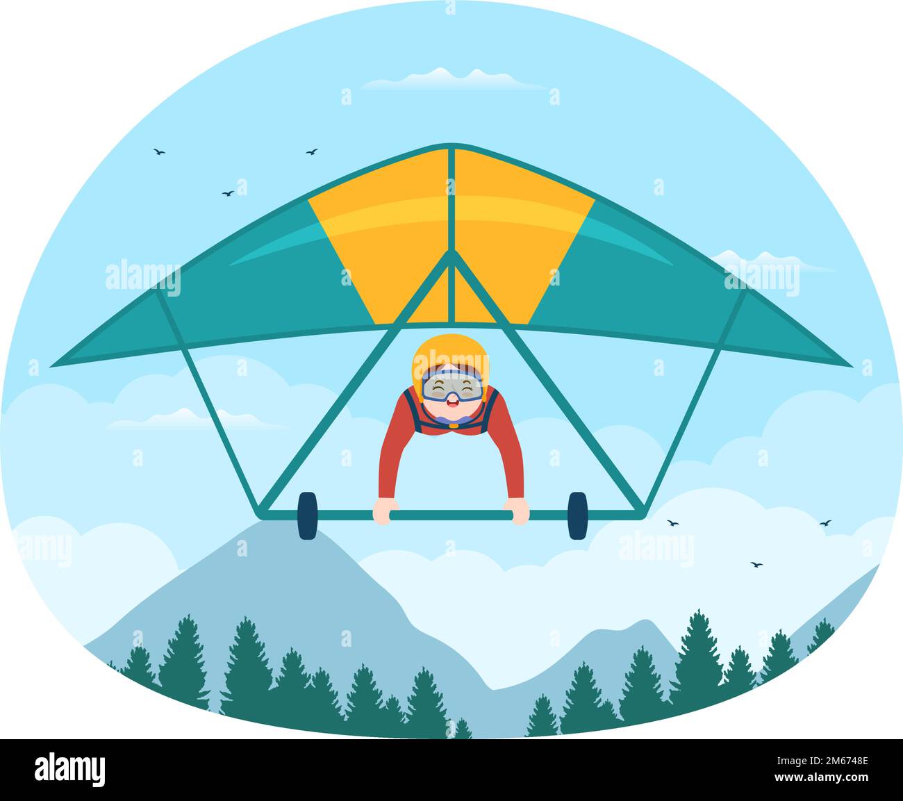 Parachutisme Illustration avec des parachutistes utiliser parachute et ...