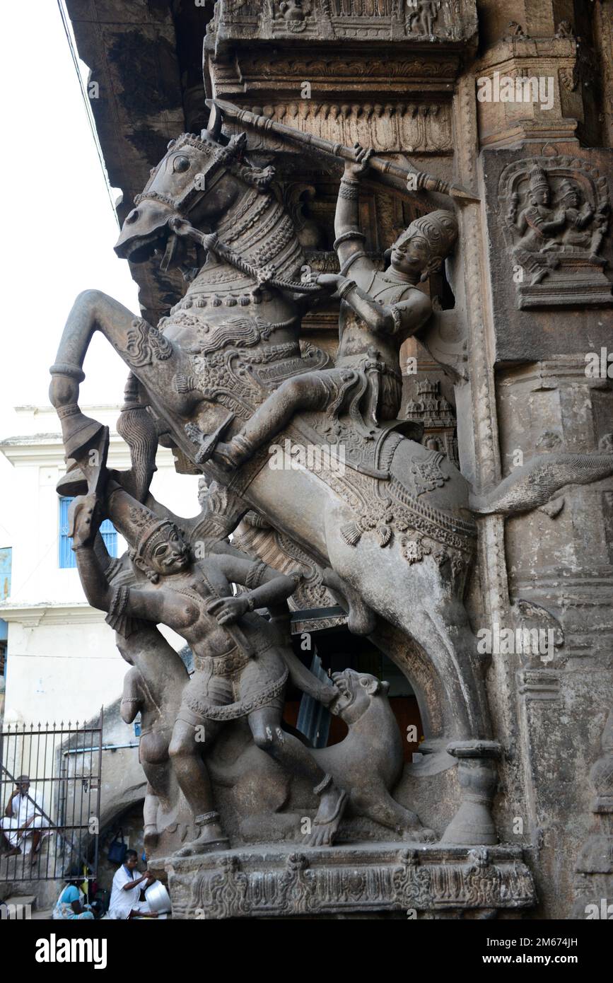 Sculptures de temple hindou Banque de photographies et d’images à haute ...