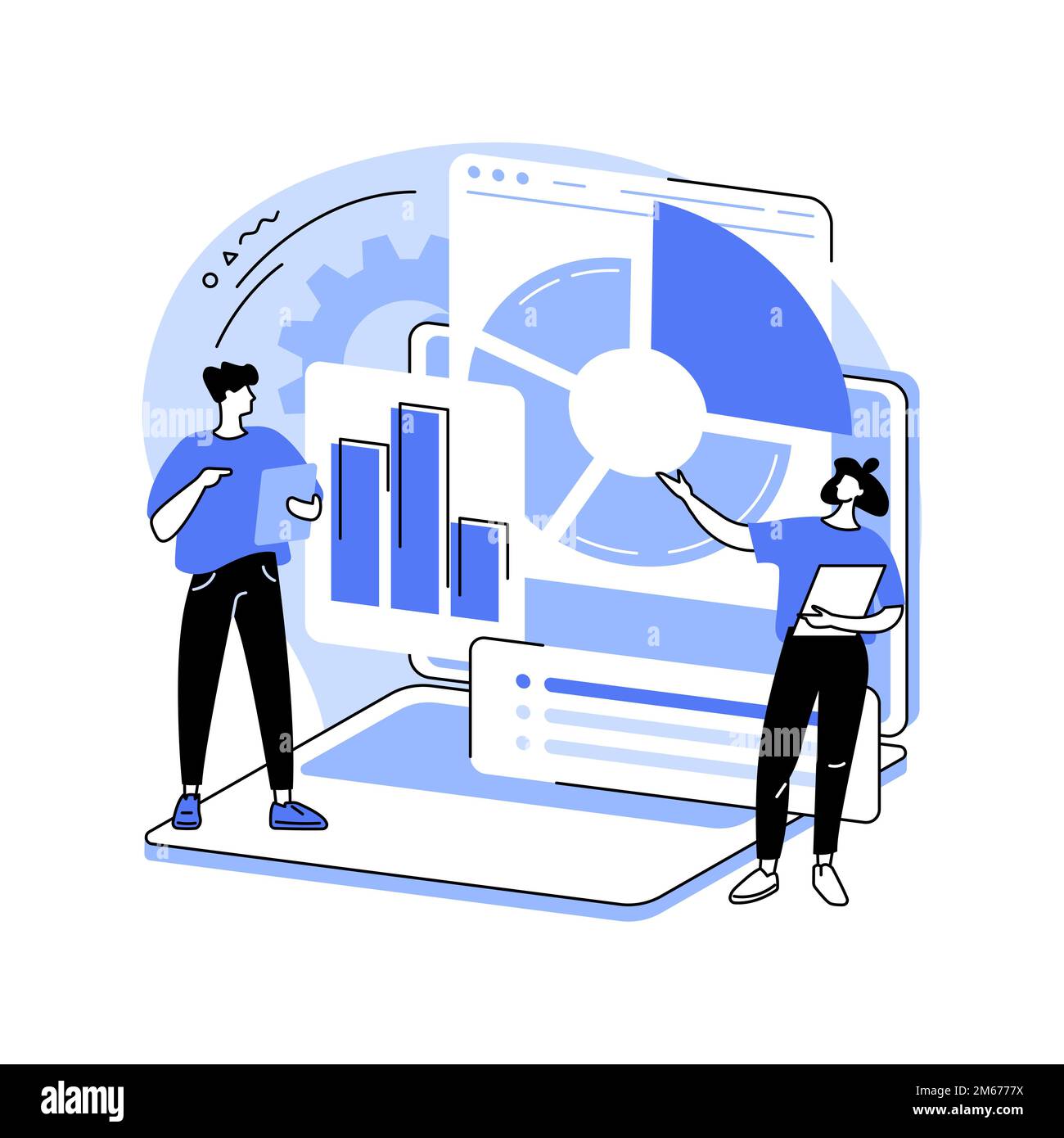 Illustration vectorielle de concept abstraite d'analyse commerciale ...