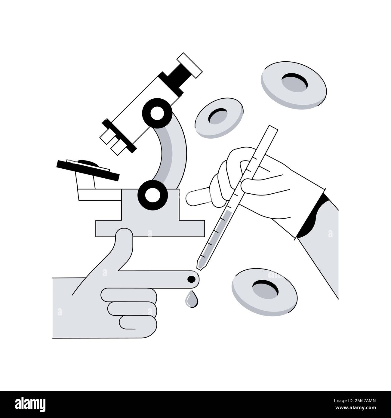 Illustration du vecteur du concept abstrait de dépistage de l'anémie ... Illustration du vecteur du concept abstrait de dépistage de l'anémie ...