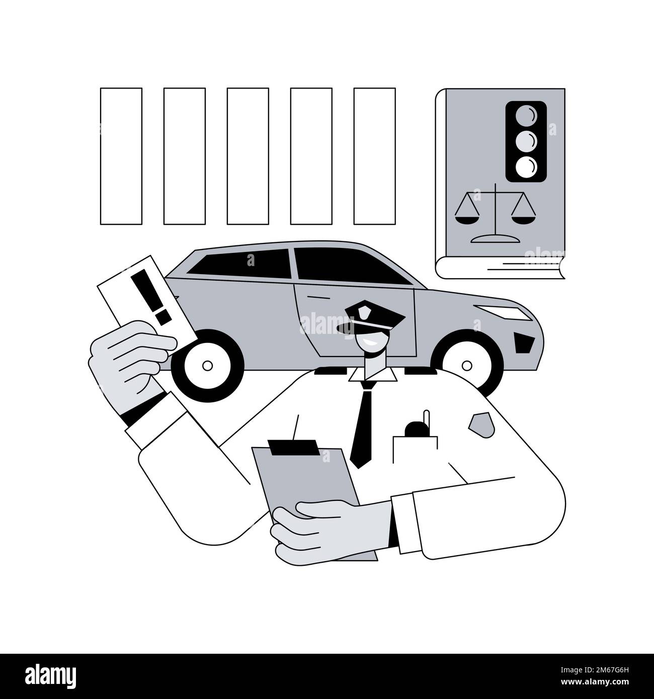Illustration du vecteur de concept abstrait du code de la route. Code ...