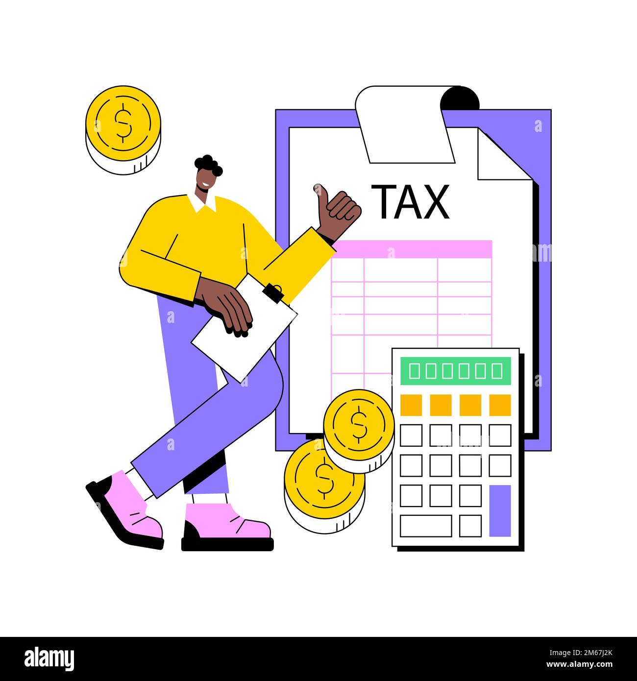 Illustration du vecteur de concept abstrait calcul du revenu net ...