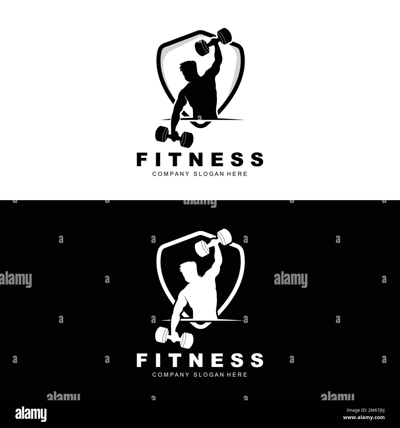 Logo Gym, logo Fitness Vector, Design adapté à la forme physique ...