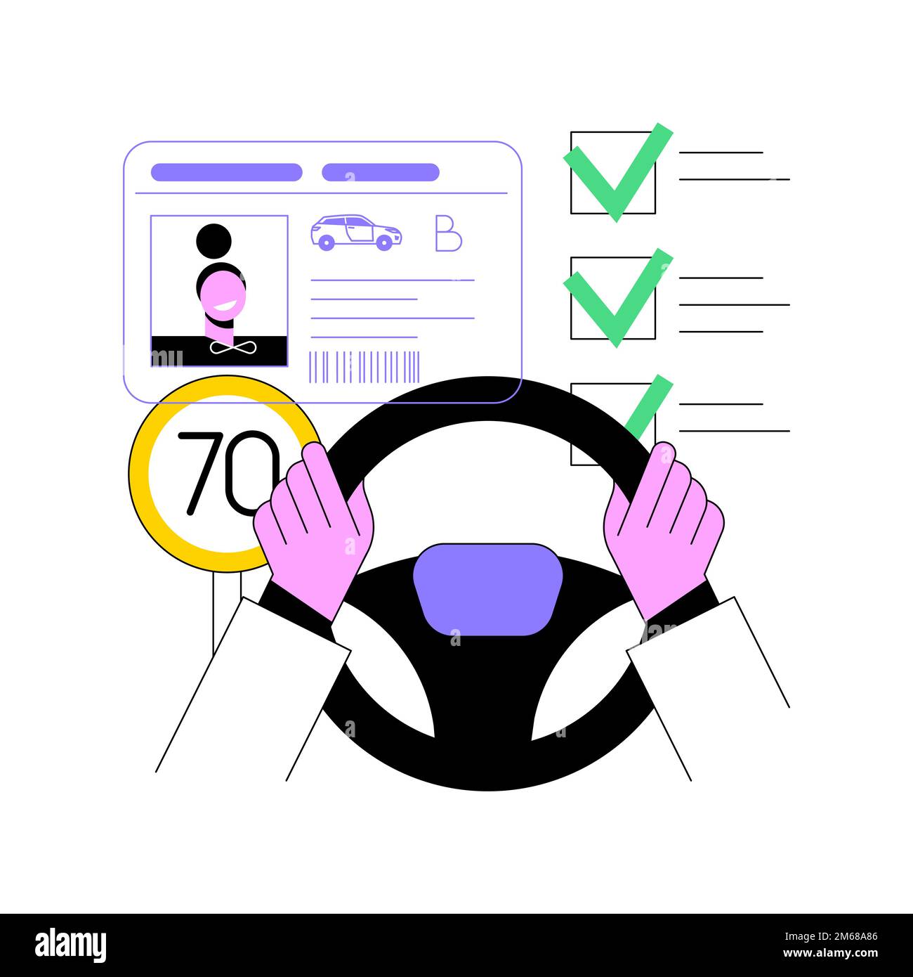 Permis provisoire Banque d'images vectorielles - Alamy