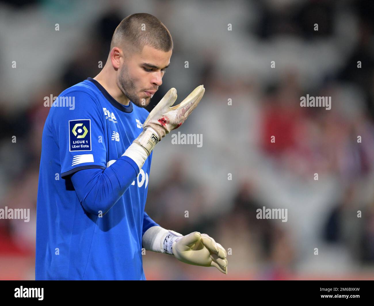 LILLE - LOSC le gardien de but de Lille Lucas Chevalier lors du match ...