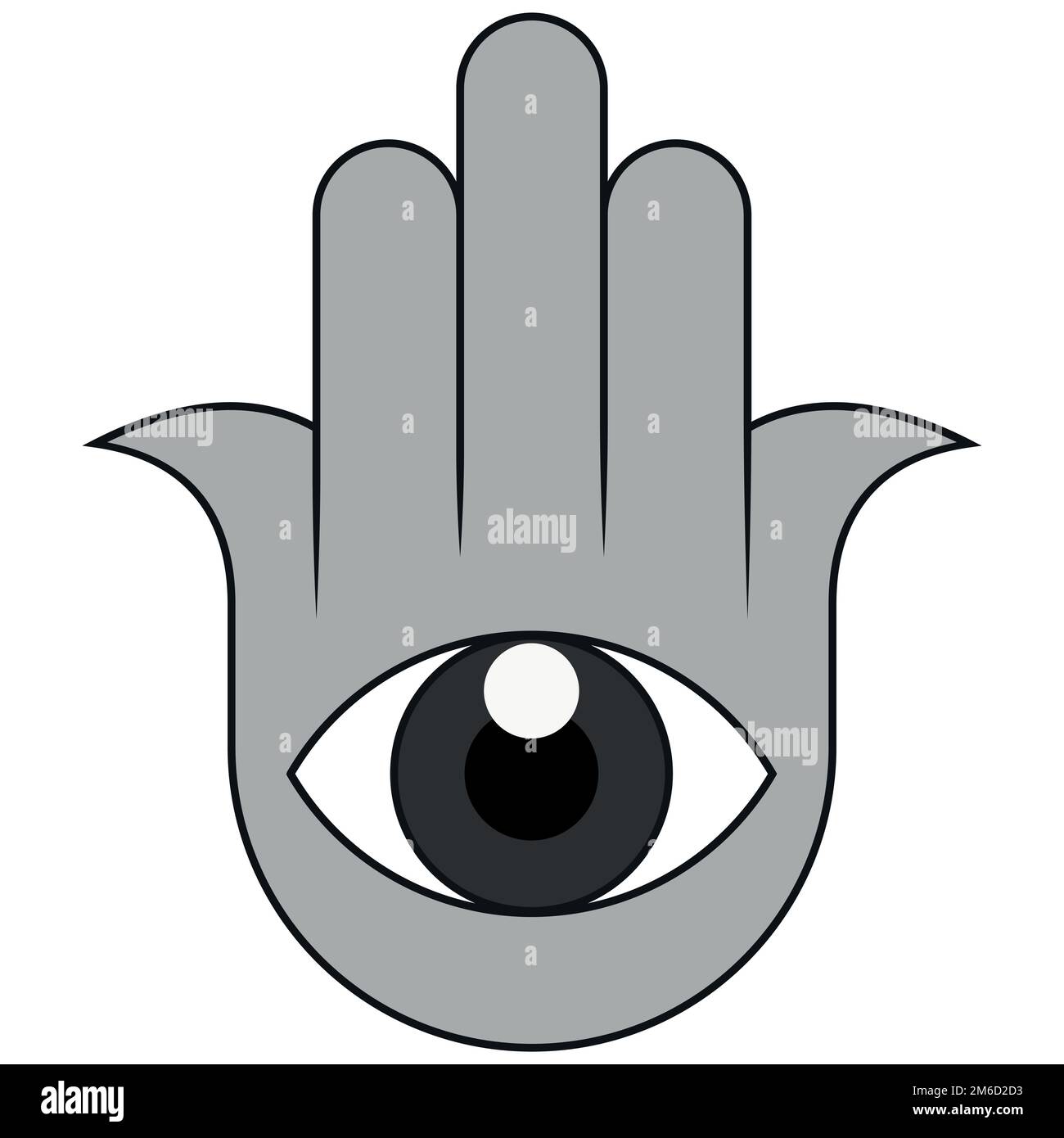 Symbole de protection Hamsa dessin vectoriel, symbole main de fatima ...