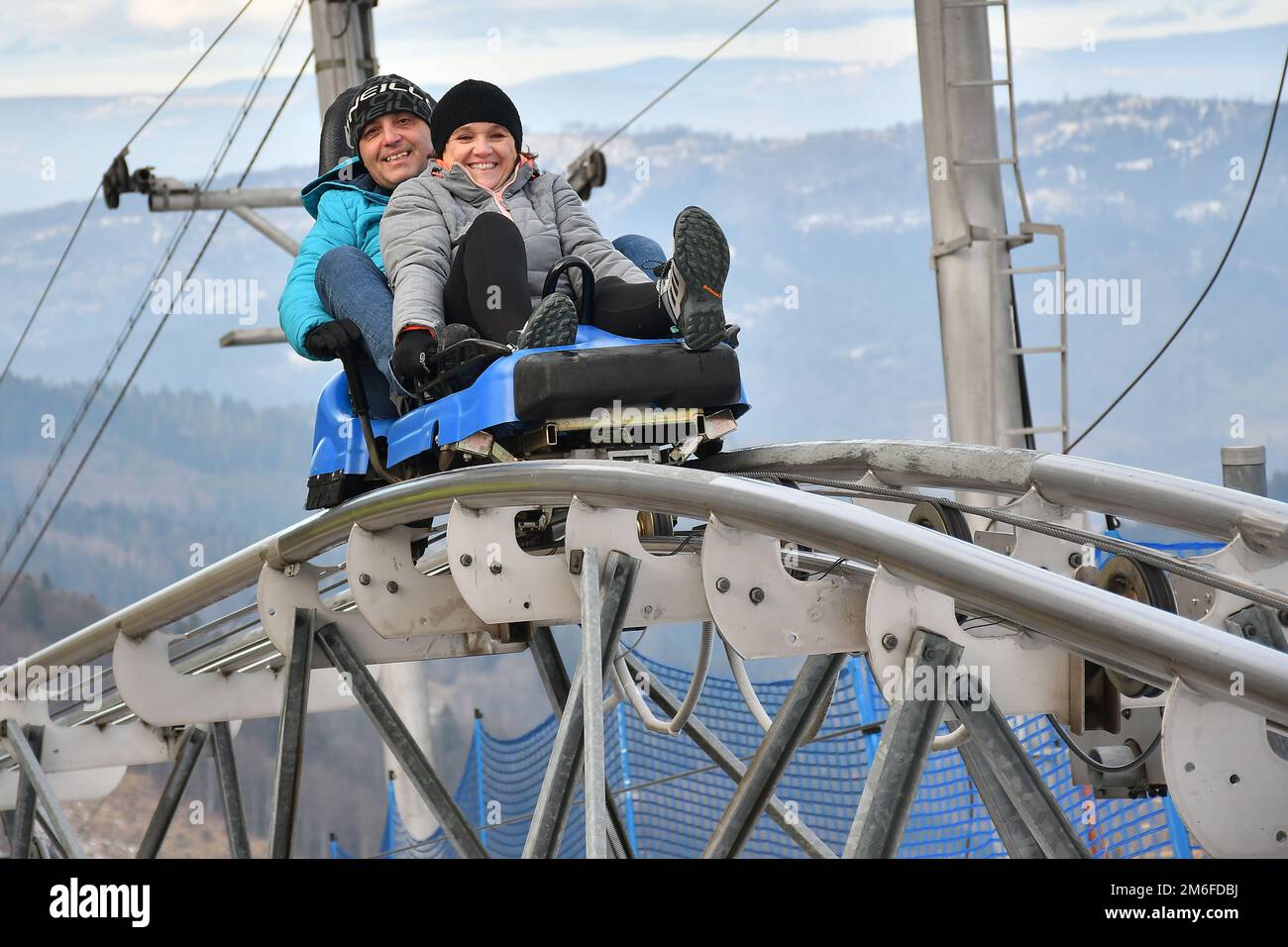La station de ski internationale Snow Paradise à Velka Raca, le sommet ...