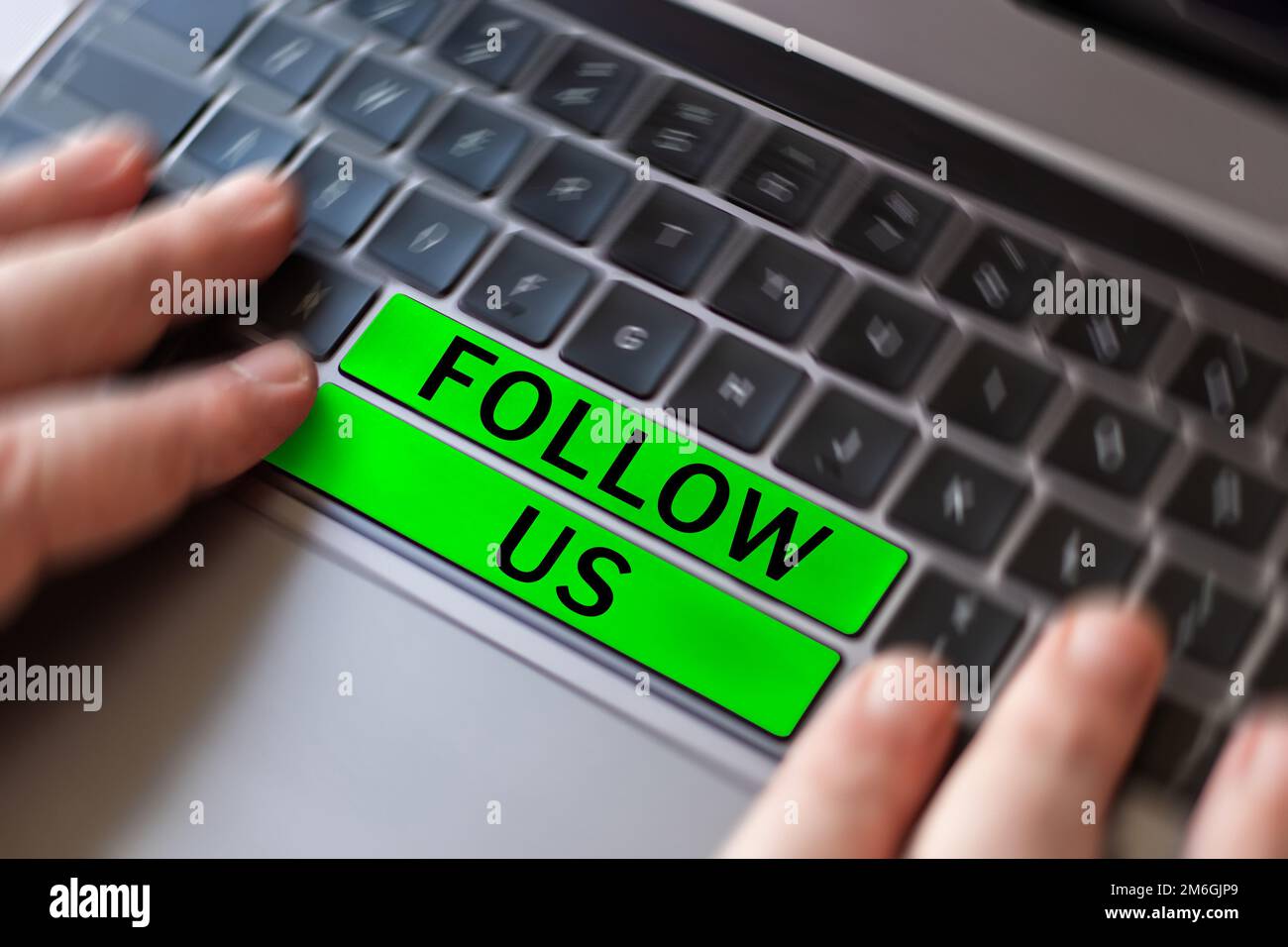 Légende de texte de présentation Suivez-nous. Approche d'entreprise ...