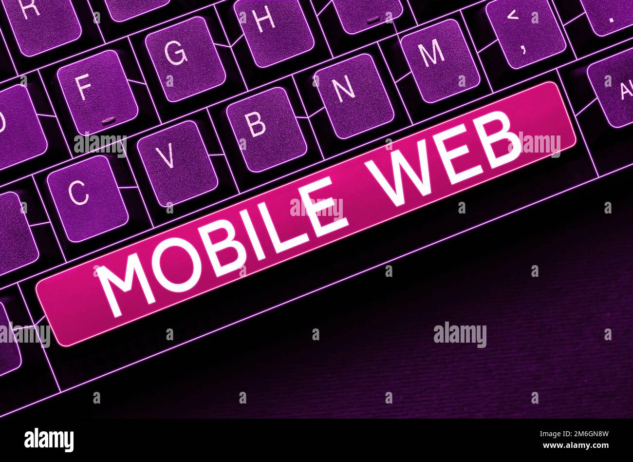Texte montrant inspiration Mobile Web. Concept signifiant les services ...