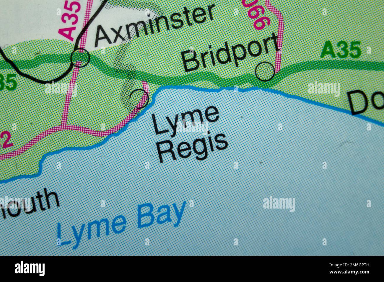 Carte de lyme regis Banque de photographies et d’images à haute ...